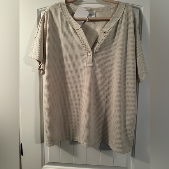 ANDREE BY UNIT | Tops | Andree By Unit Beige Button Down Casual Top ...